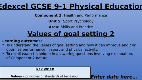 Edexcel 9-1 GCSE Physical Education - Component 2 - Topic 2 | Teaching ...