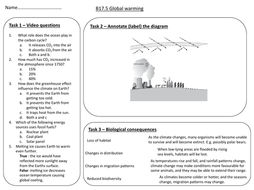 B17.5 (B18.5) global warming | Teaching Resources