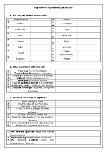 Spanish Hobbies Past tense / el fin de semana pasado | Teaching Resources