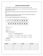 PSEUDOCODE AND PROGRAMS ON ARRAYS | Teaching Resources