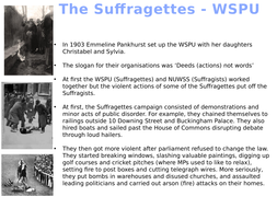 The Suffragettes | Teaching Resources