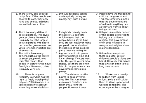 Russian Revolution Lesson 1 - Democracy vs. Dictatorship | Teaching ...