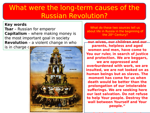 Russian Revolution Lesson 2 - Long-term Causes of the Revolution ...