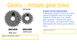 GCSE EDEXCEL 9 -1 Design and Technology - Mechanical devices used to ...