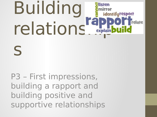 CTEC Level 3 Unit 1 Building Positive Relationships in HSC resources ...
