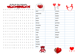 San Valentín: sopa de letras by Polly_Glott | Teaching Resources