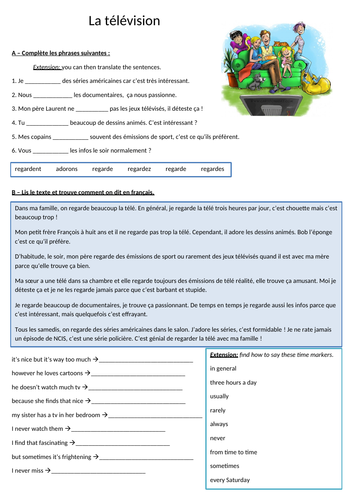 La télévision | Teaching Resources