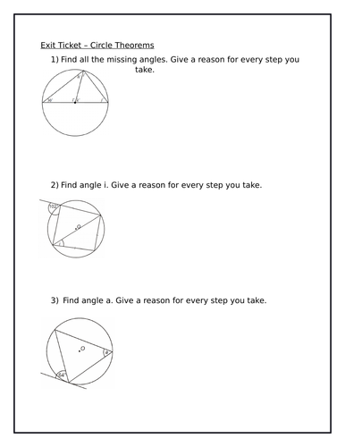 Exit Tickets - Geometry Bundle with Answers | Teaching Resources