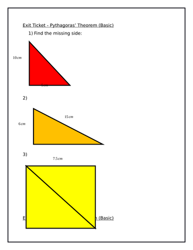 Exit Tickets - Geometry Bundle with Answers | Teaching Resources