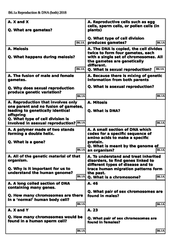 Revision card sorts for AQA 9-1 GCSE Biology / Combined GCSE - Complete ...