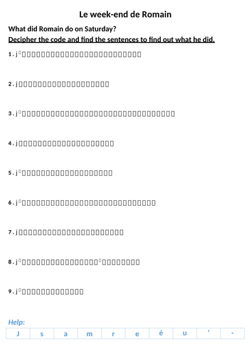 Le week-end dernier (the perfect tense with être & avoir) | Teaching ...