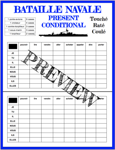 Conditional - Bataille Navale - French present conditional battleship ...