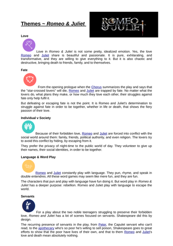 GCSE Revision - Romeo & Juliet | Teaching Resources