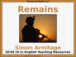Remains by Simon Armitage | Teaching Resources