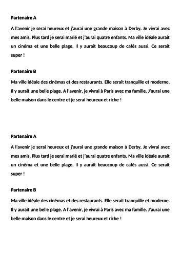 Ma ville idéale | Teaching Resources