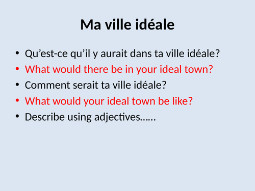 Ma ville idéale | Teaching Resources