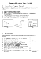 AQA GCSE (9-1) Chemistry Required Practical summary (SEPARATE HIGHER ...