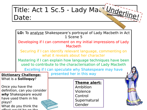 Macbeth Act 1 Scene 5 | Teaching Resources