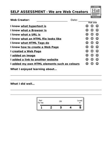 HTML and creating a web page | Teaching Resources
