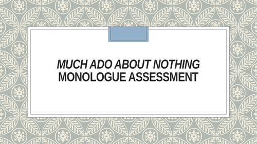 Much Ado about Nothing Act 2 | Teaching Resources