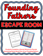 Founding Fathers Escape Room: U.S. History: Washington, Jefferson ...