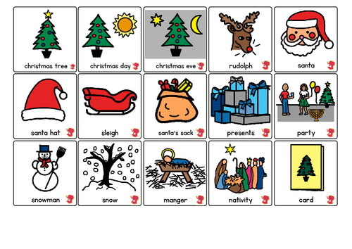 Christmas Symbols - Boardmaker Visual Aids for Autism | Teaching Resources