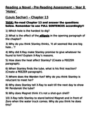 ‘Holes’ by Louis Sachar - Pre - Reading Assessment - Chapter 13 ...