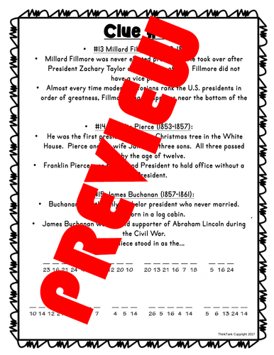 Presidents 13-24 Escape Room: Fun Facts: Lincoln | Teaching Resources