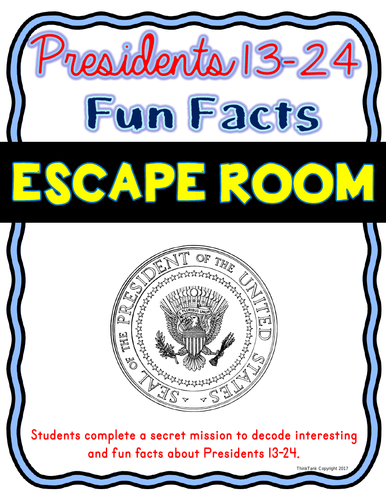 Presidents 13-24 Escape Room: Fun Facts: Lincoln | Teaching Resources