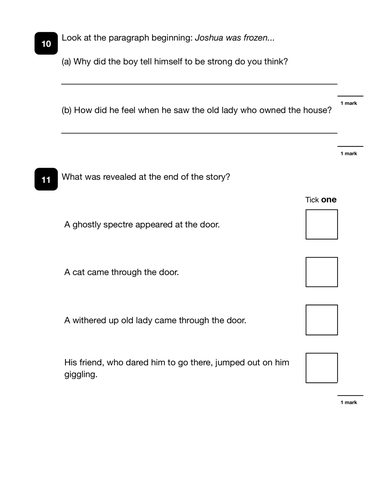 Practise SATS Tests (At The Stroke Of Midnight) 9-12 years | Teaching ...