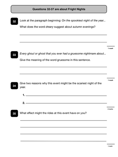 Practise SATS Tests (At The Stroke Of Midnight) 9-12 years | Teaching ...