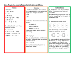 Order of Operation - Fluency, Reasoning and Problems | Teaching Resources