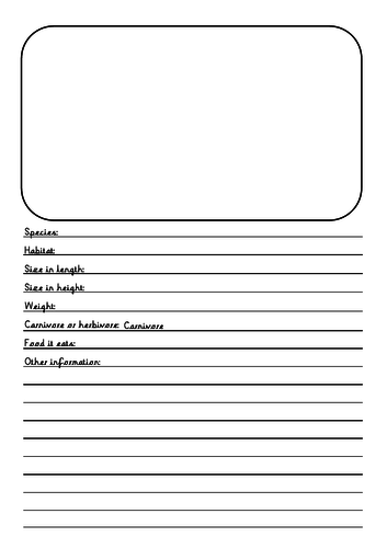 Create your own species pack | Teaching Resources