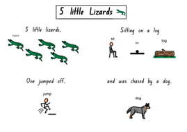 Five little lizards: Poem and activities. | Teaching Resources