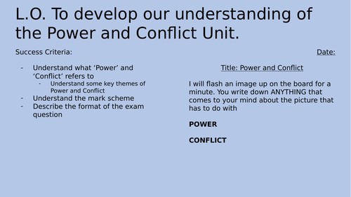 Introduction to Power and Conflict Poetry - War Poems Unit - AQA ...