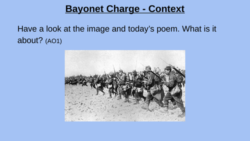 Bayonet Charge - Power and Conflict Poetry - War Poem | Teaching Resources