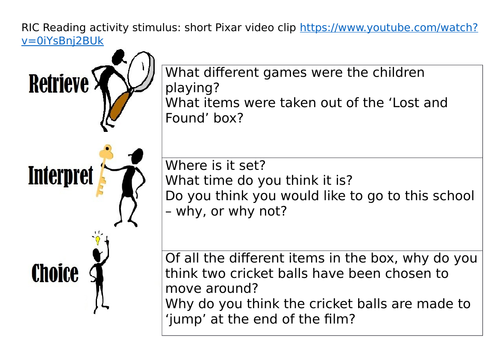 Set of 5 RIC whole class reading sessions, stimuli include Jumanji PPT ...