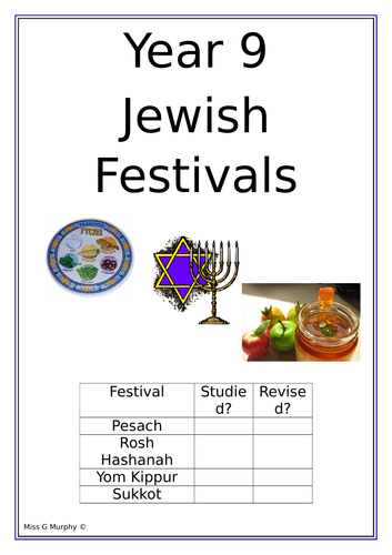 Judaism Festivals Task Booklet | Teaching Resources