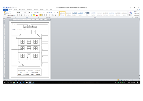 French - La Maison - Worksheets | Teaching Resources