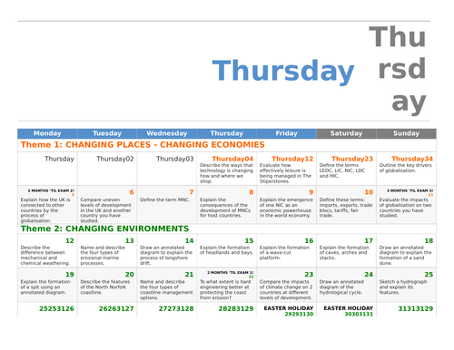 A question a day 2018 - WJEC 2016 Geography GCSE Spec B | Teaching ...