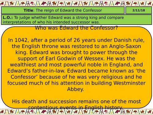 Edward the Confessor - Interpretations lesson | Teaching Resources