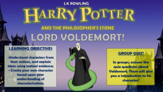 Harry Potter and the Philosopher's Stone - Lord Voldemort! | Teaching ...