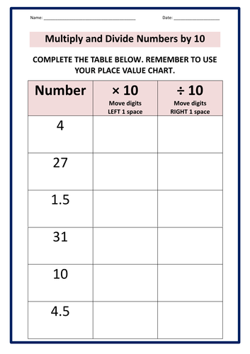 Multiply and Divide by 10, 100 and 1000 (5 resources) | Teaching Resources