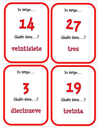 Los números - Card Game Bundle | Teaching Resources