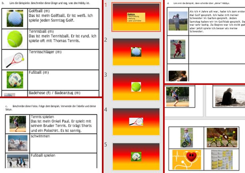 German Hobbies 2 tenses | Teaching Resources