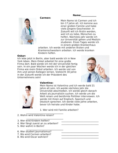 German Reading in Future Tense - Deutsch Lesung mit Zukunft - werden ...