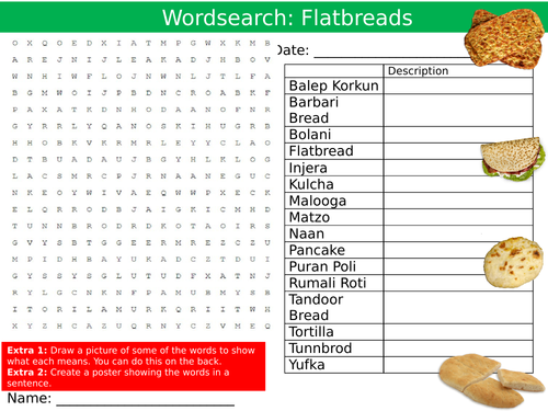 Flatbreads Wordsearch Puzzle Sheet Keywords Settler Starter Cover ...