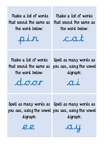 English challenge cards KS1 Year 2 | Teaching Resources