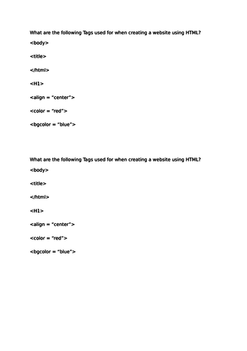 Bundle of starter activities for HTML / Web Design | Teaching Resources