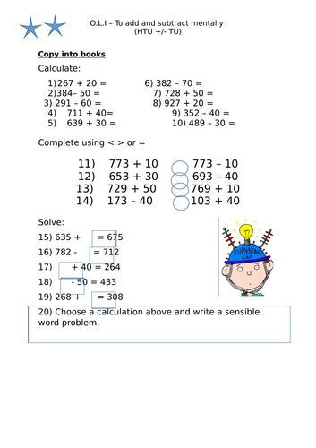 Addition and subtraction Y3 (Based on White Rose resources) | Teaching ...